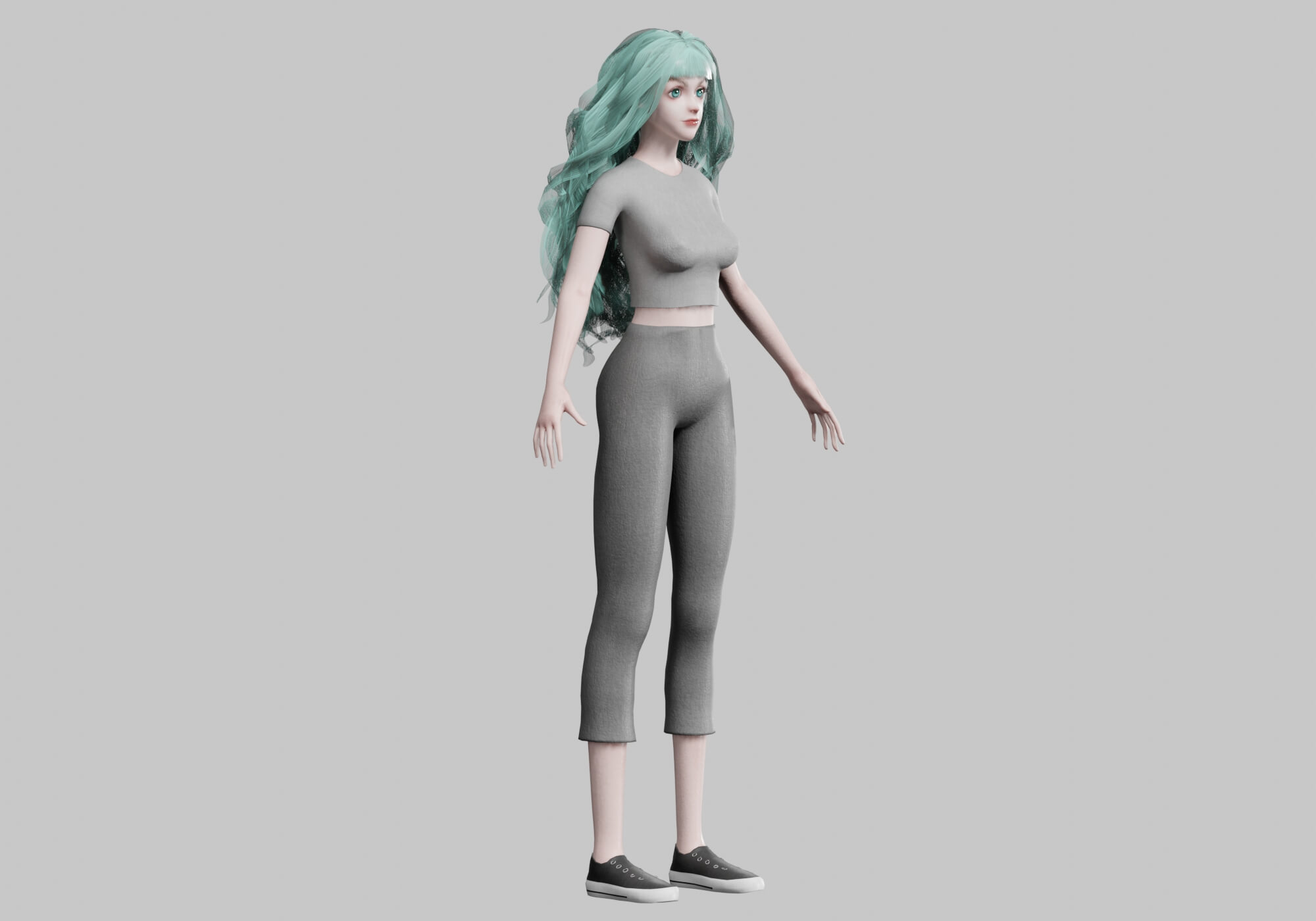 Pretty Cool Woman V36807 - 3D Model by nickianimations