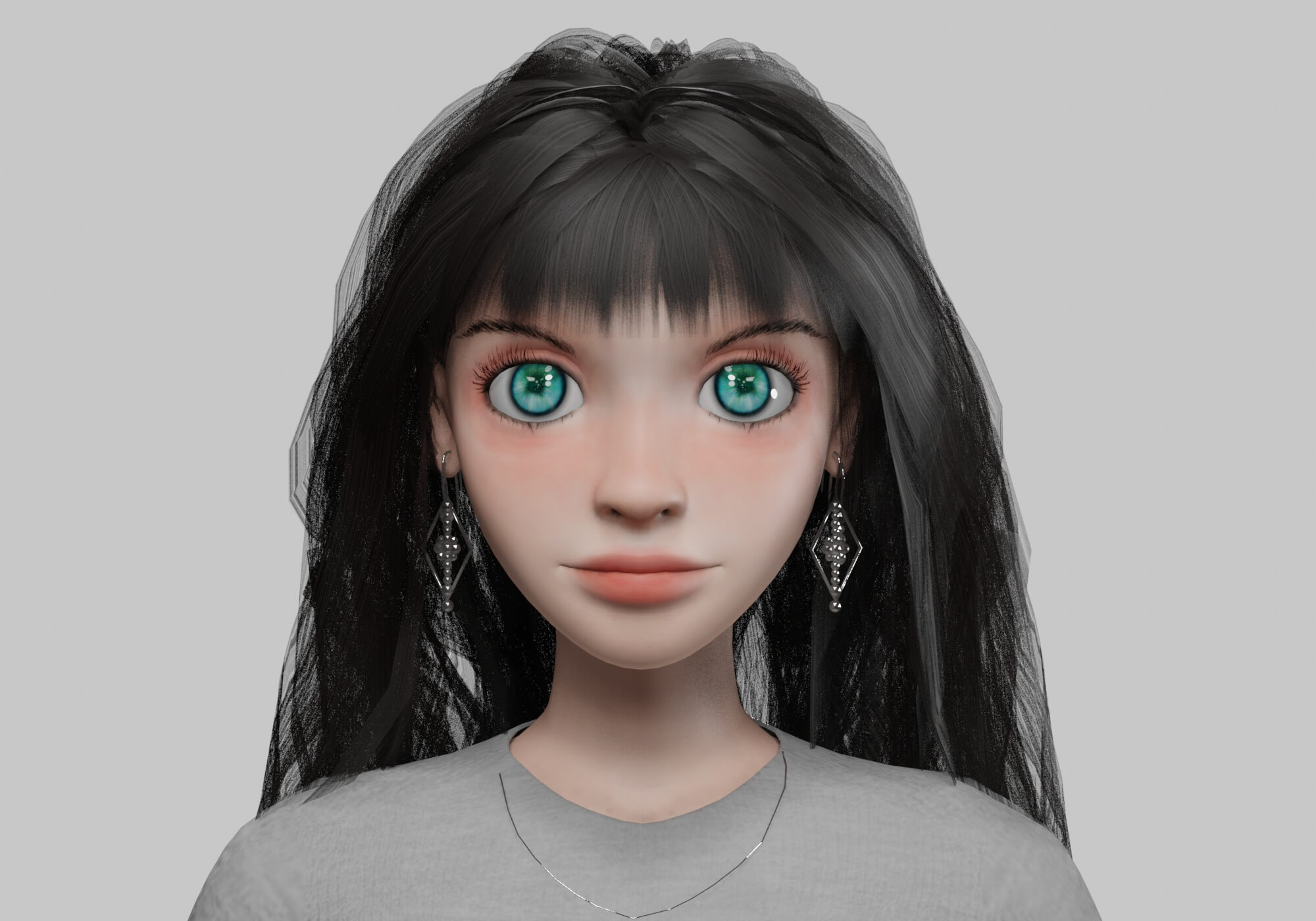 Pretty Cute Girl V38946 - 3D Model by nickianimations
