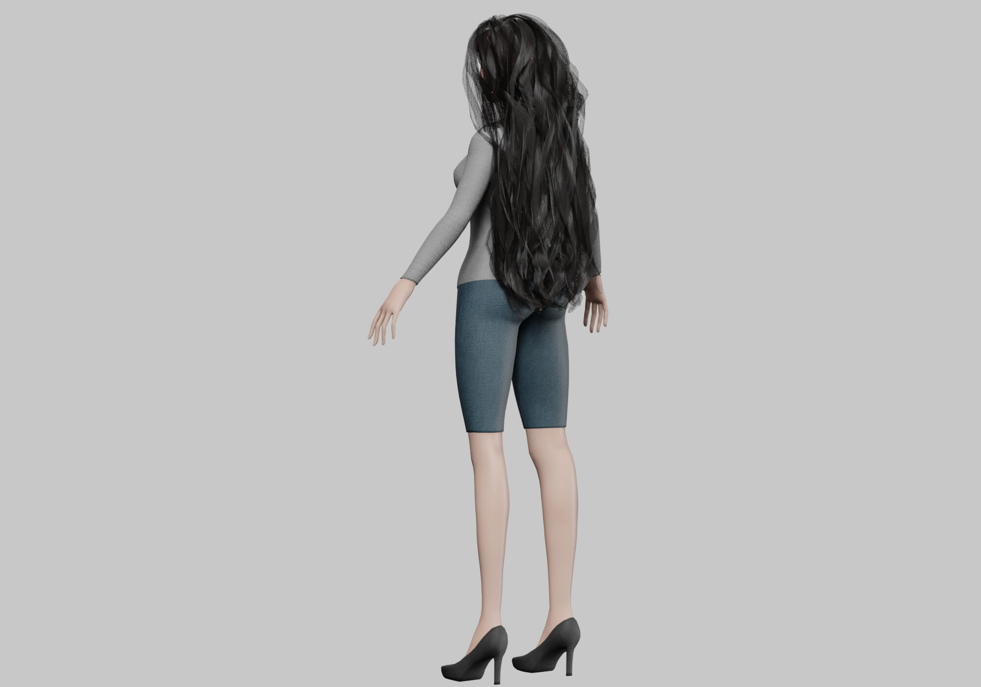 Pretty Cute Girl V38946 - 3D Model by nickianimations