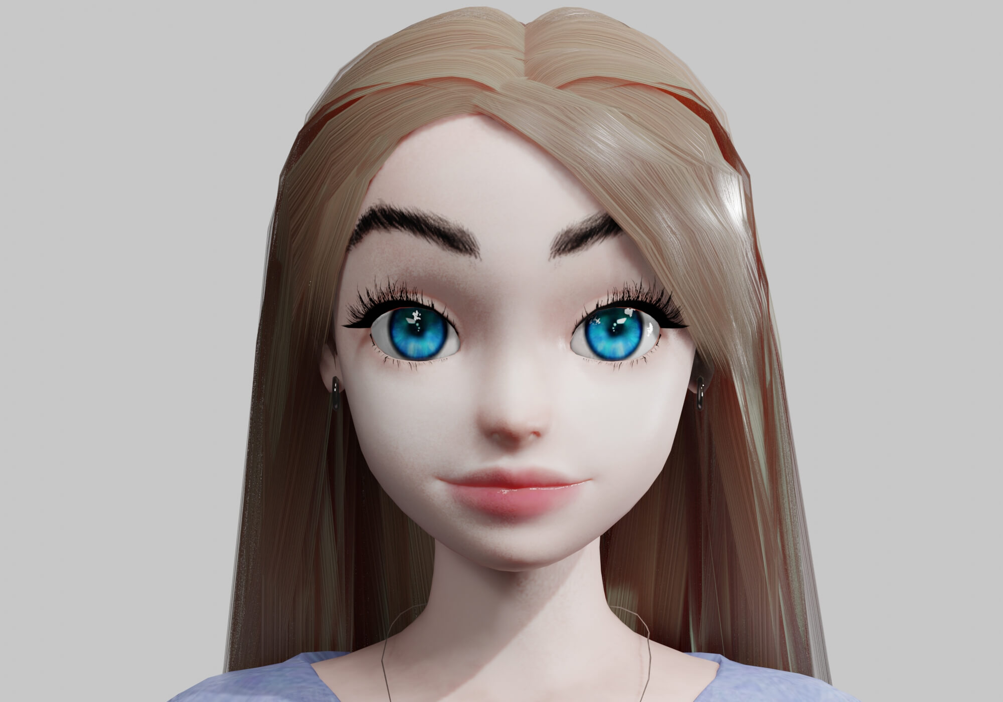 Pretty Cute Woman V31724 - 3D Model by nickianimations