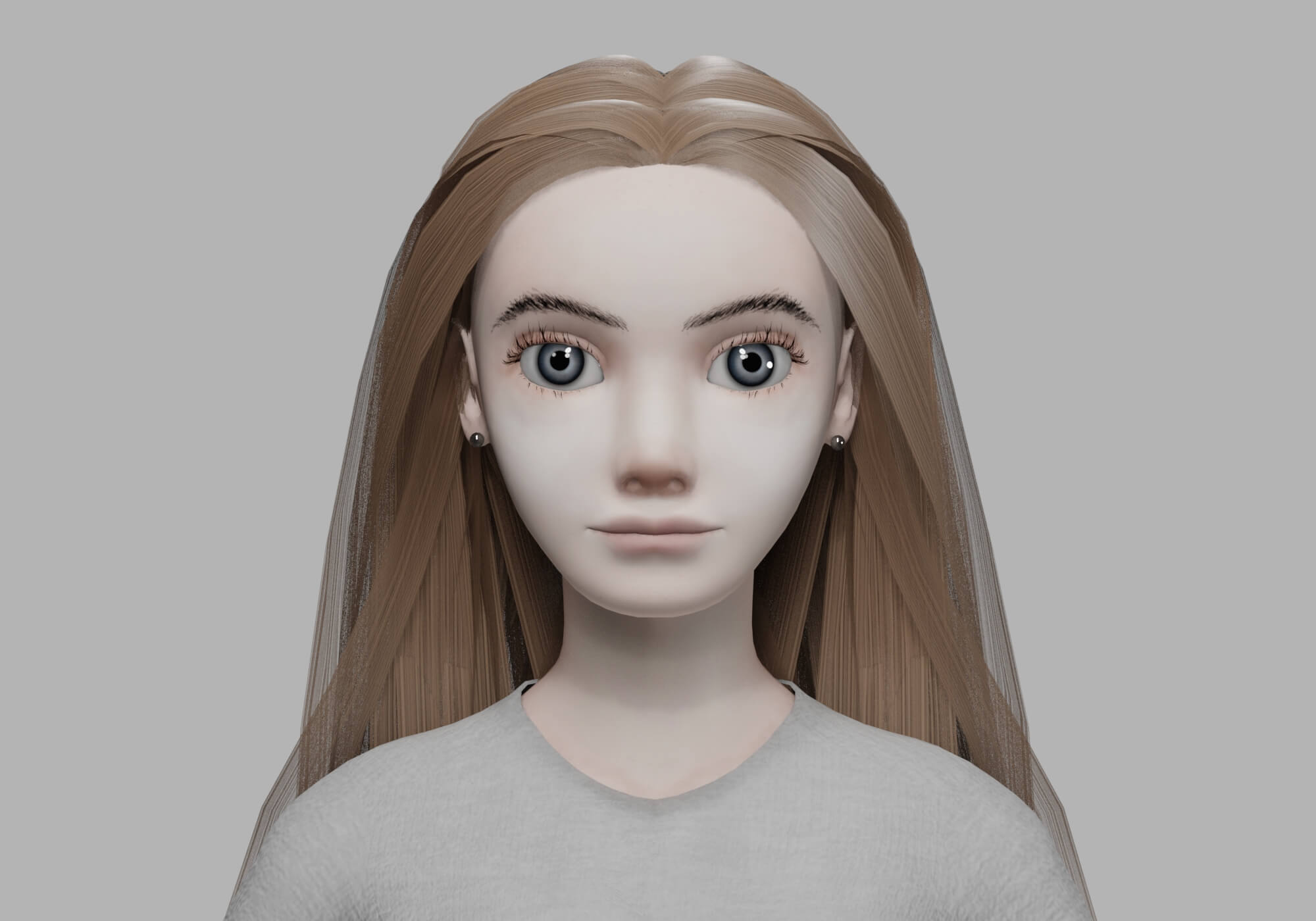 Pretty Cute Woman V32047 - 3D Model by nickianimations