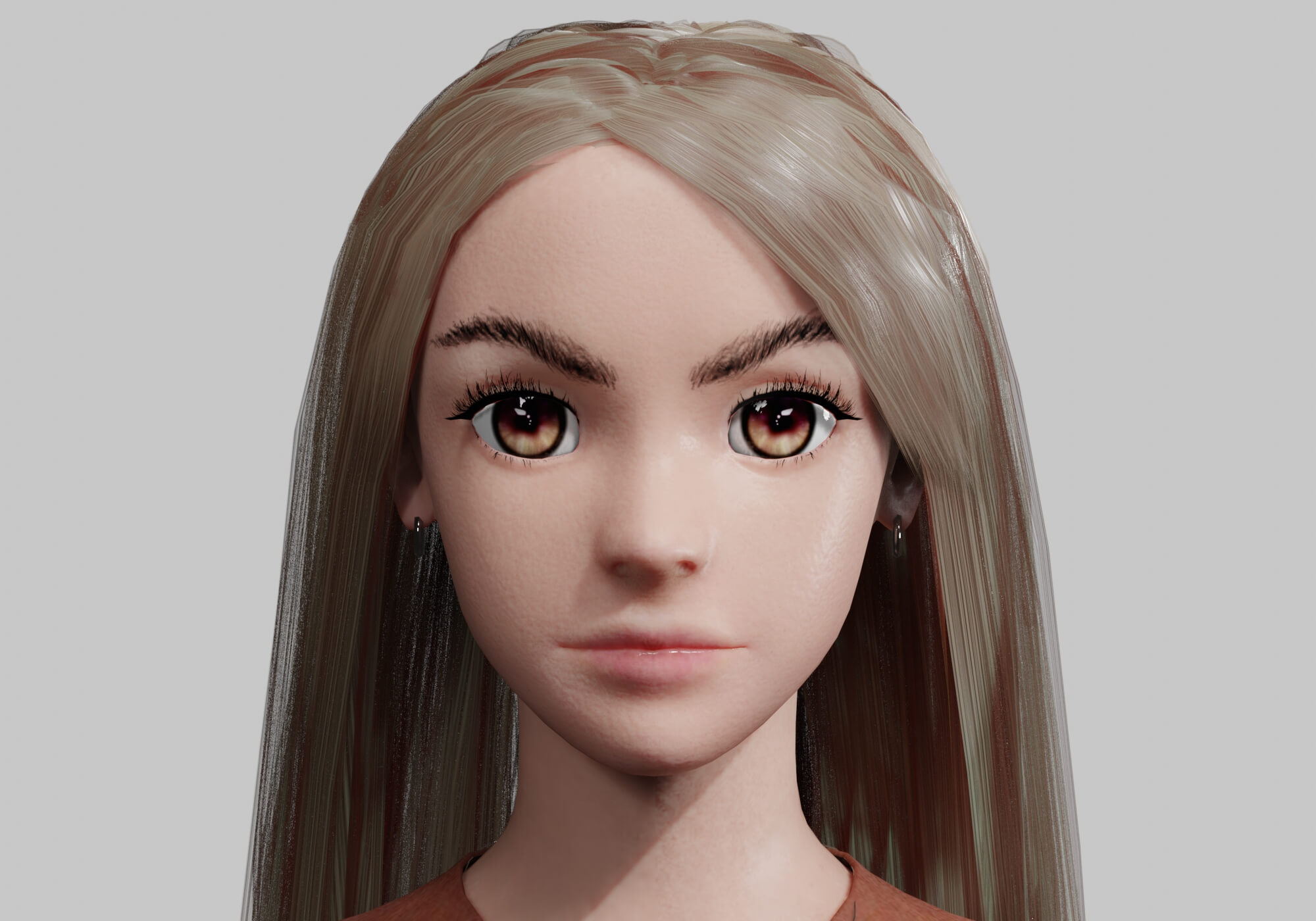 Pretty Cute Woman V34437 - 3D Model by nickianimations