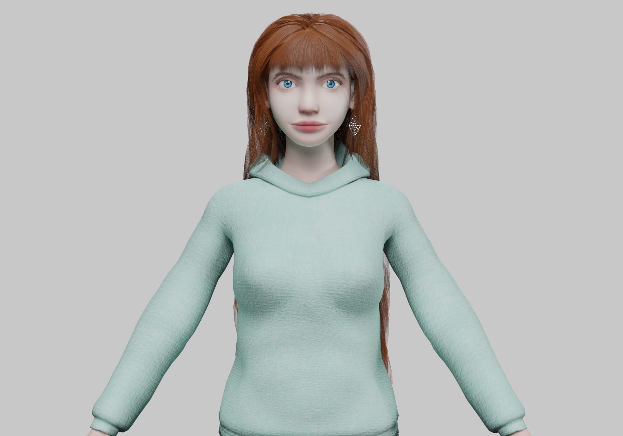 Pretty Cute Woman V41443 - 3D Model by nickianimations