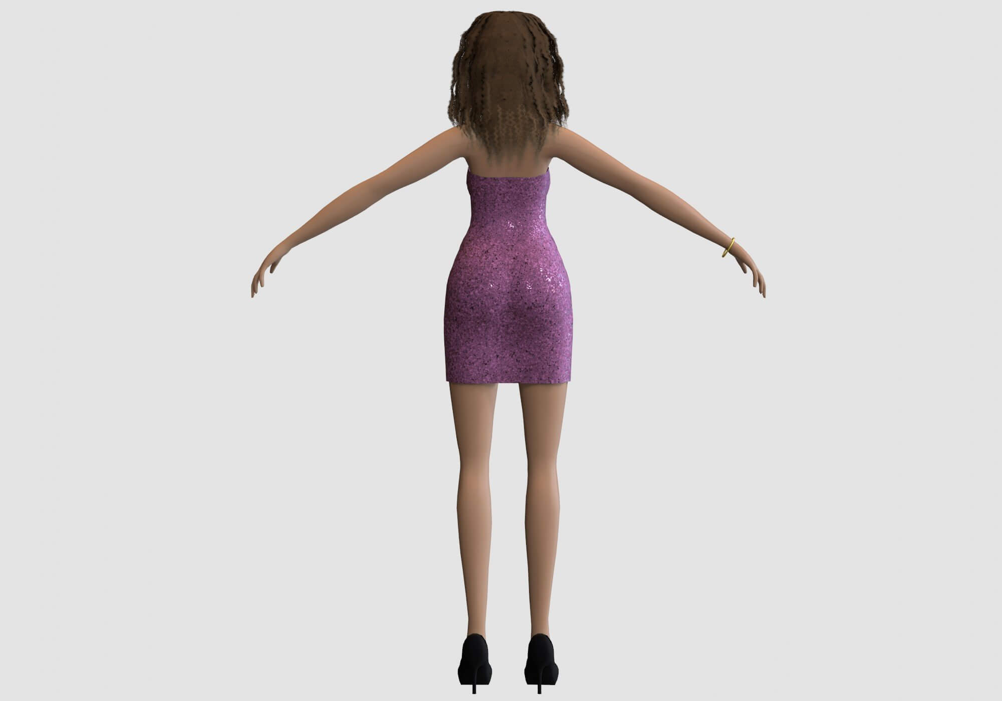 Pretty Party Woman - 3D Model by nickianimations