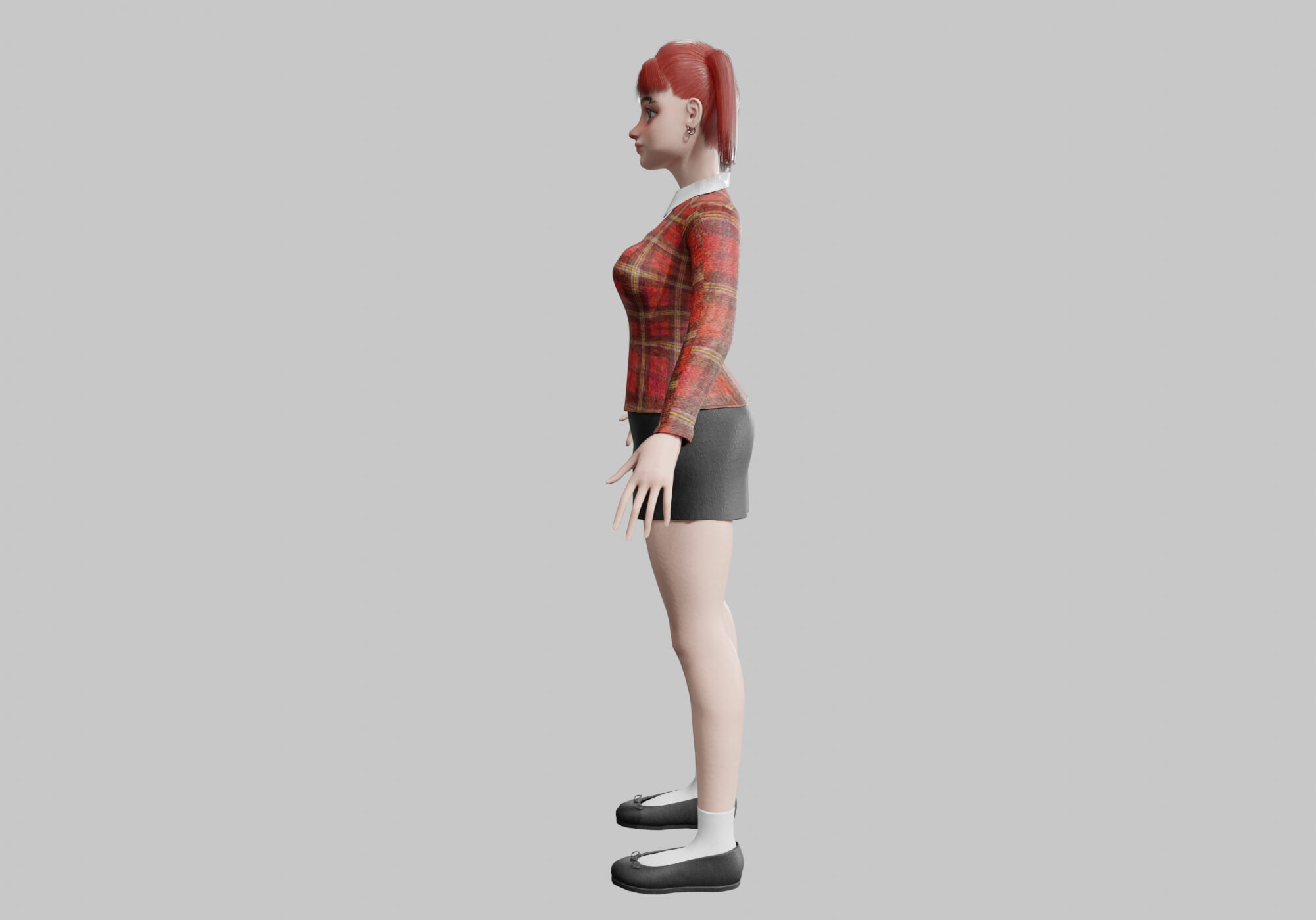 Pretty School Woman V24366 - 3D Model by nickianimations