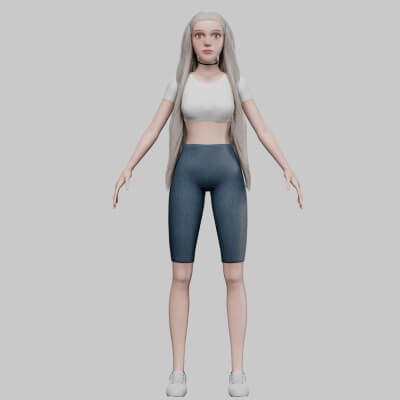 Pretty Standard Woman V27456 - 3D Model by nickianimations