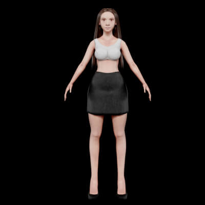 Pretty Standard Woman V30786 - 3D Model by nickianimations