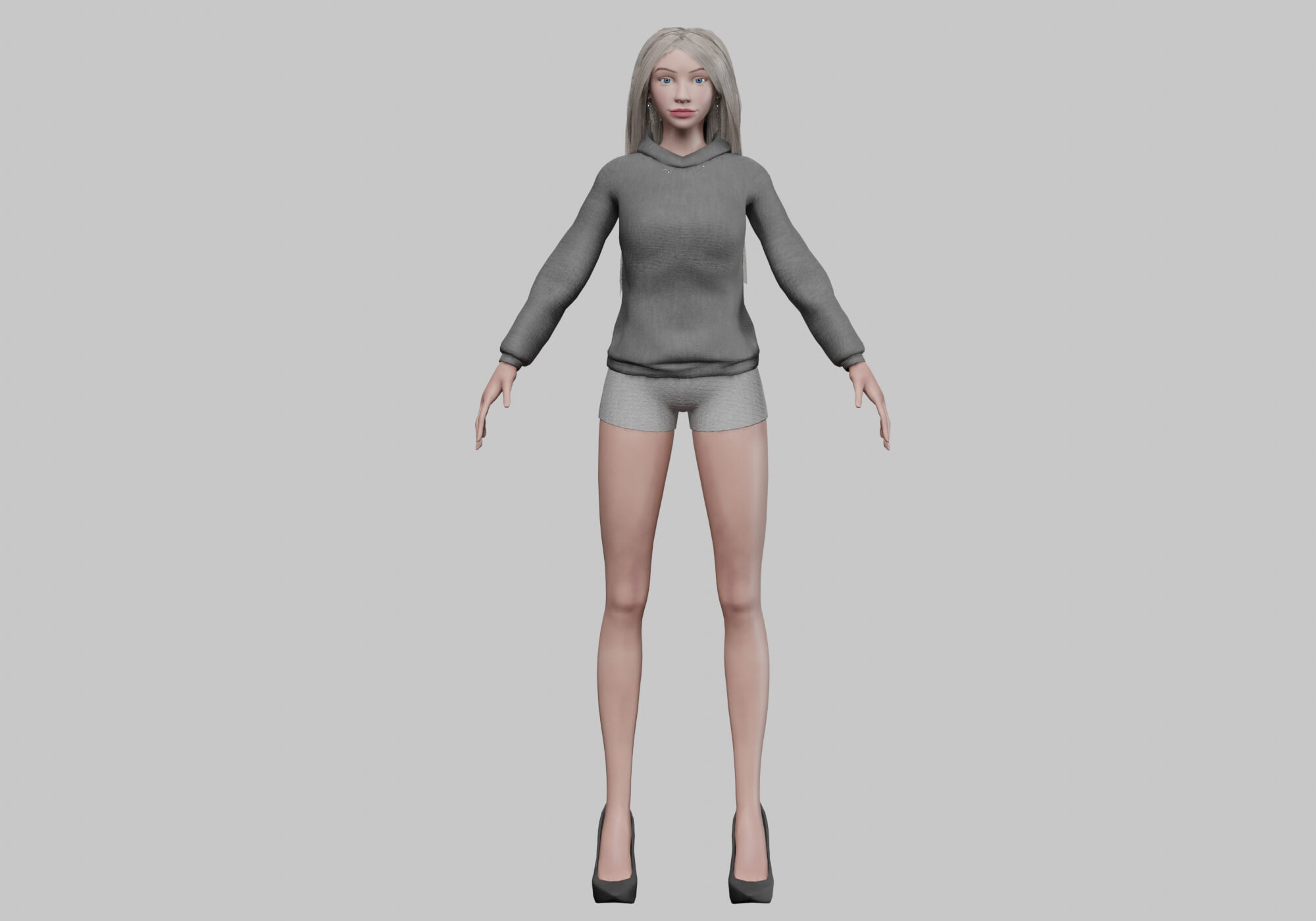 Pretty Stylized Woman V32401 - 3D Model by nickianimations