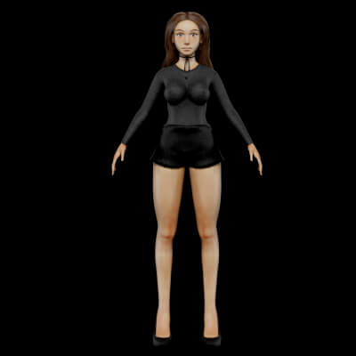 Pretty Sweet Woman V32164 - 3D Model by nickianimations