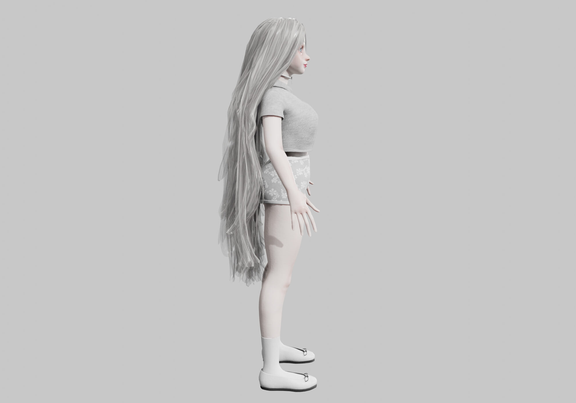 Pretty White Woman V35800 - 3D Model by nickianimations