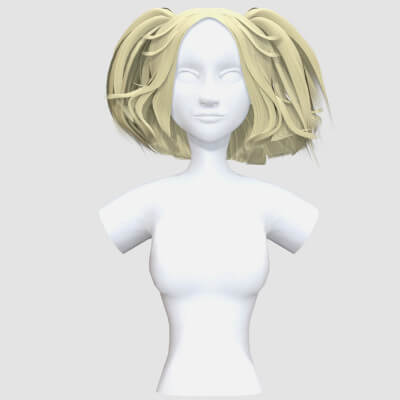 Pretty Windy Hairstyle - 3D Model by nickianimations
