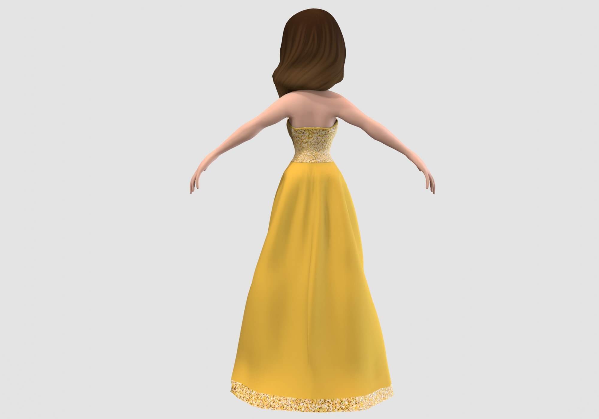 Princess Cartoon Girl - 3D Model by nickianimations