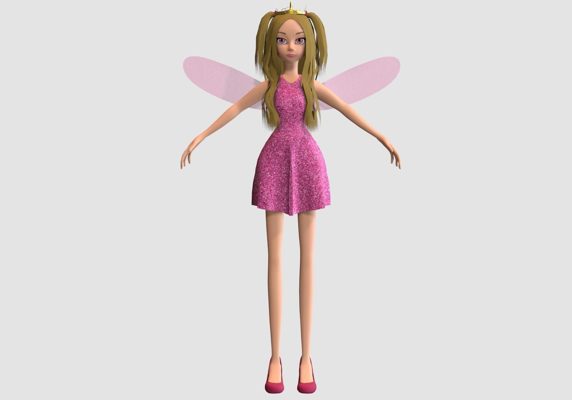 Princess Fairy Girl - 3D Model by nickianimations