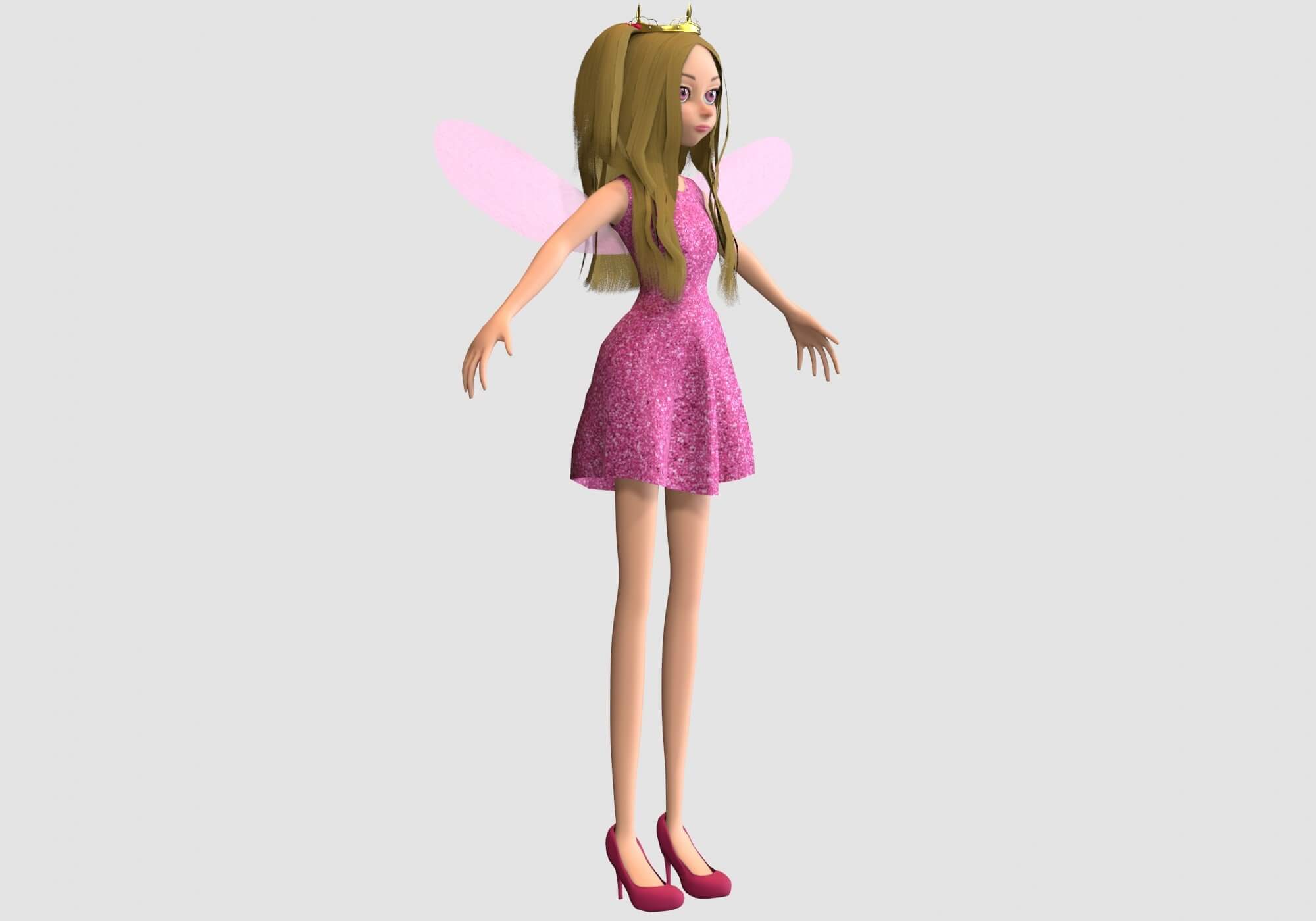 Princess Fairy Girl - 3D Model by nickianimations