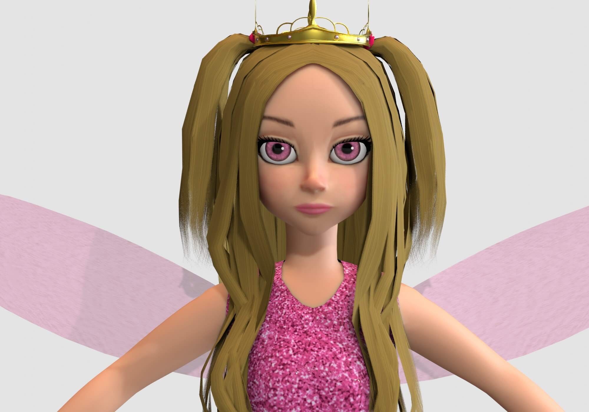 Princess Fairy Girl - 3D Model by nickianimations