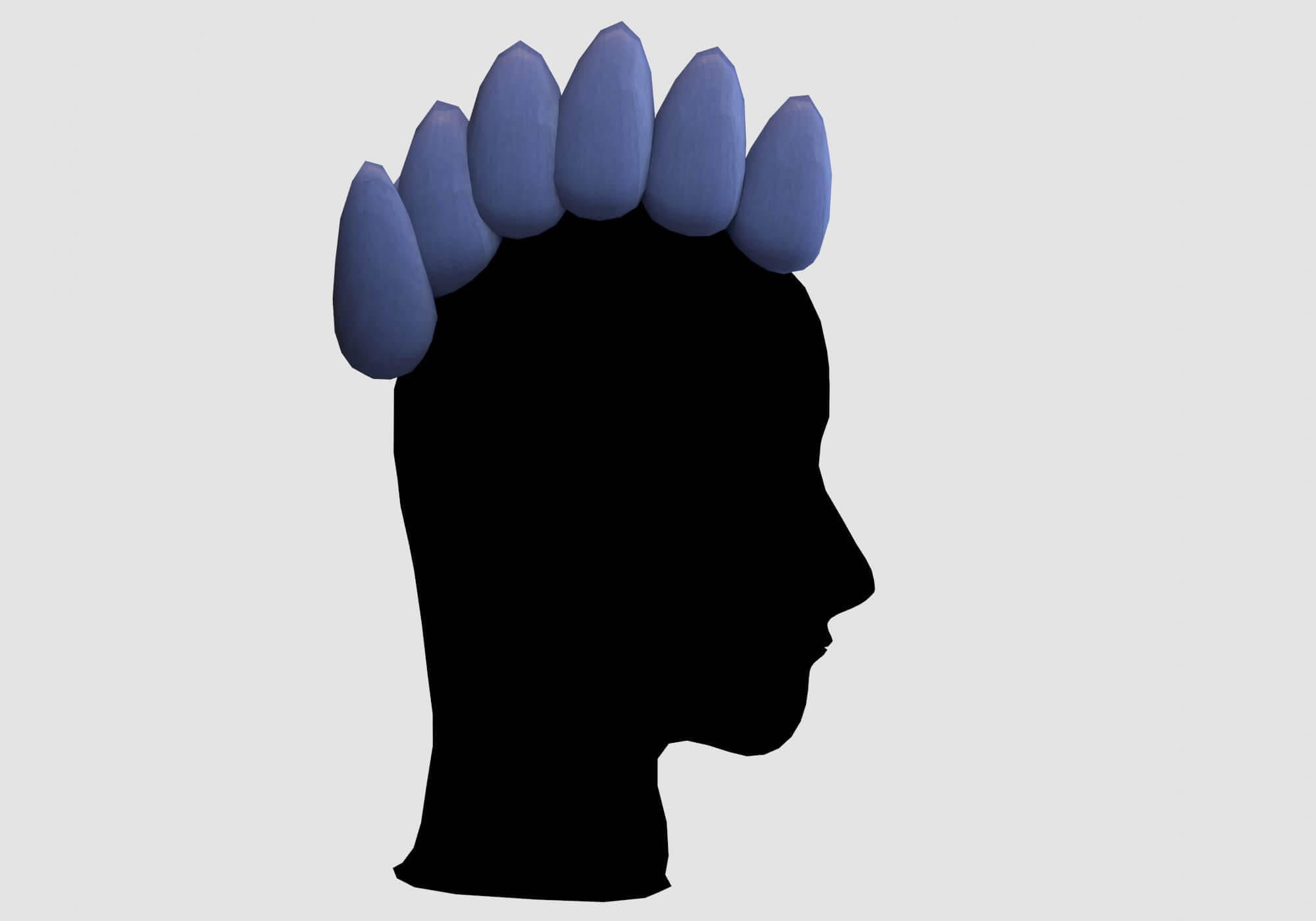 Punk Cartoon Hairstyle - 3D Model by nickianimations