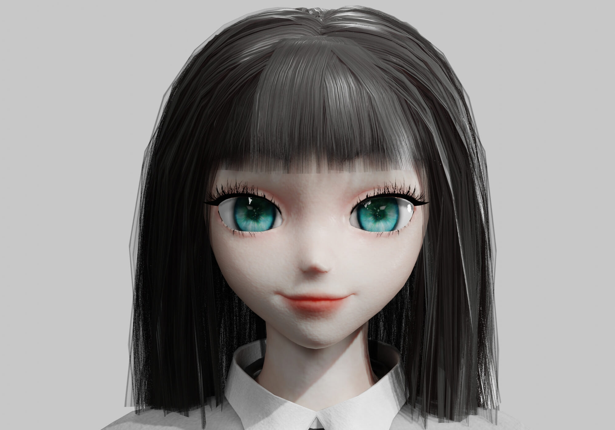 School Anime Girl V29545 - 3D Model by nickianimations