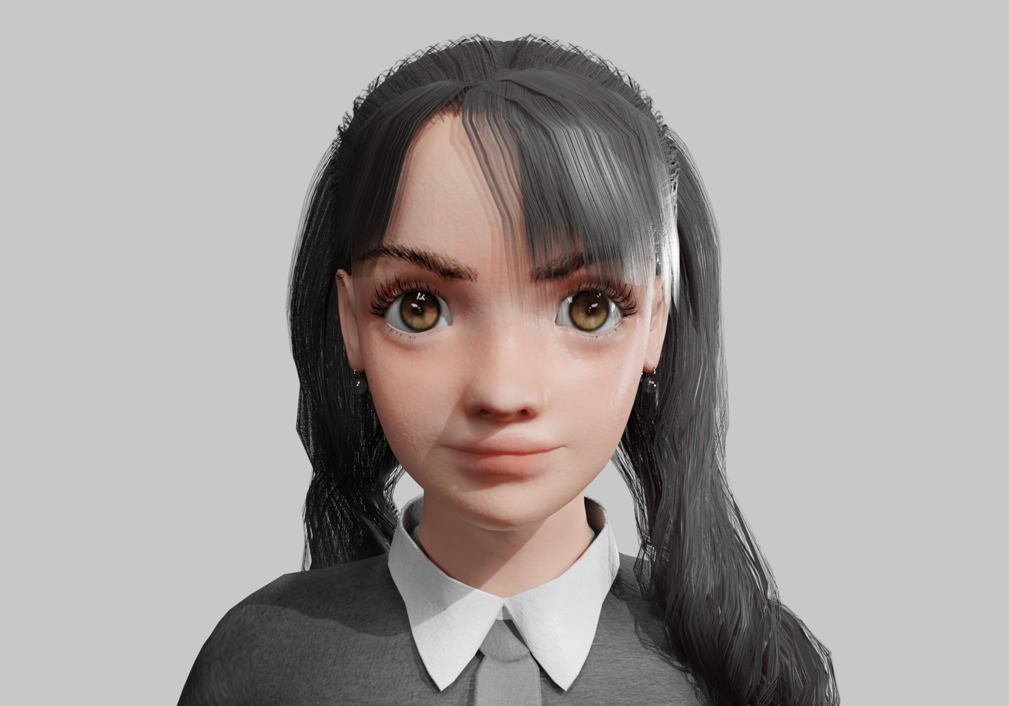 School Student Woman V36151 - 3D Model by nickianimations