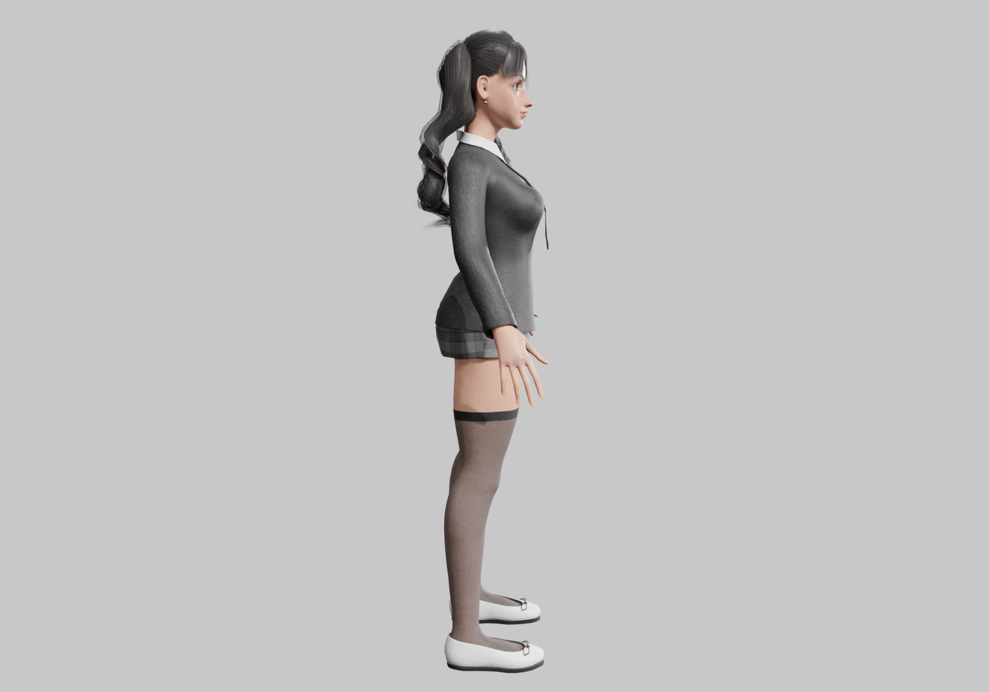School Student Woman V36151 - 3D Model by nickianimations