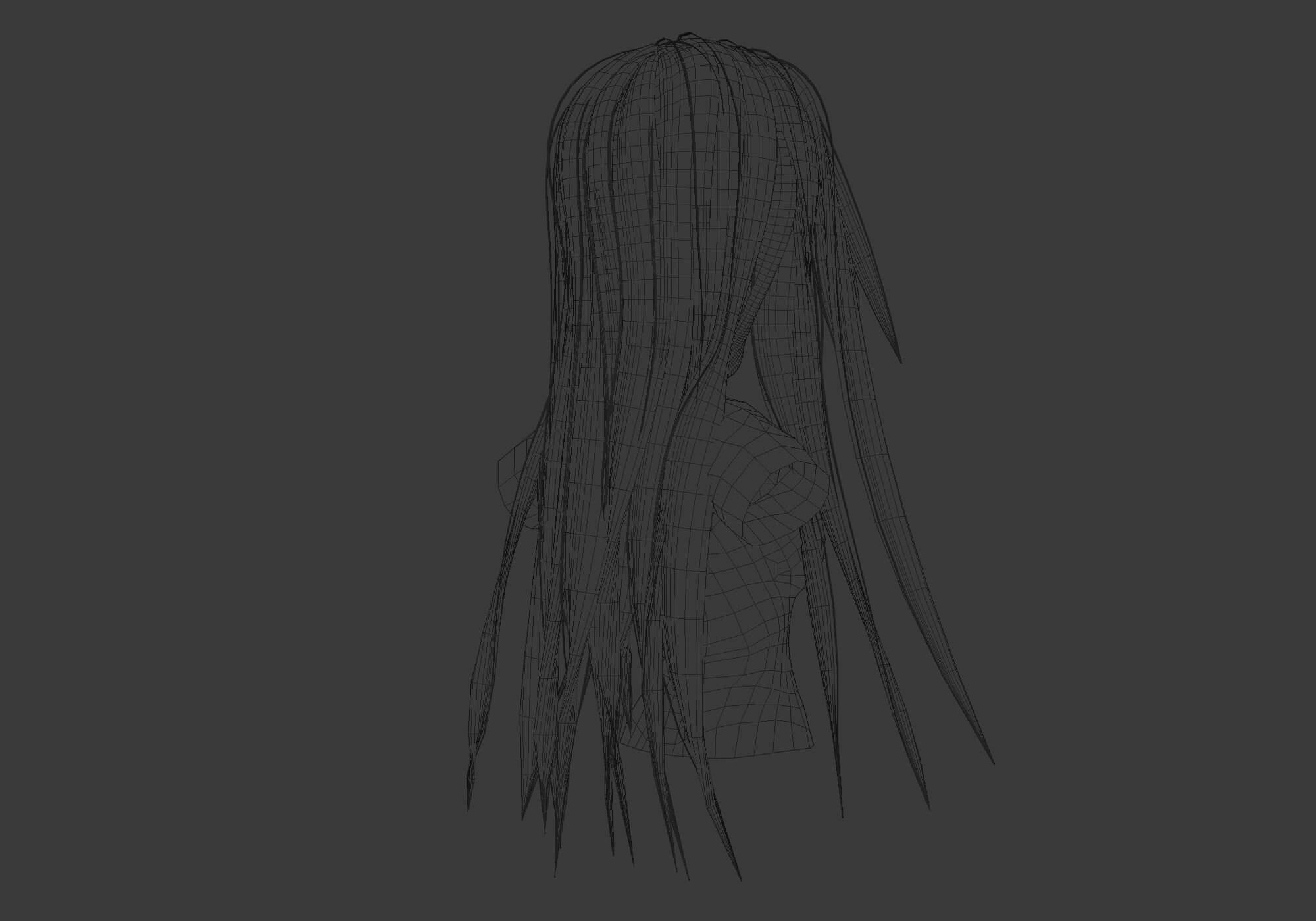 Sharp Anime Hairstyle - 3D Model by nickianimations