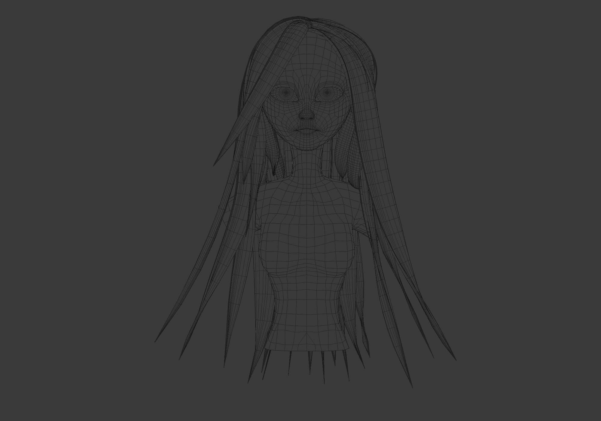 Sharp Anime Hairstyle - 3D Model by nickianimations