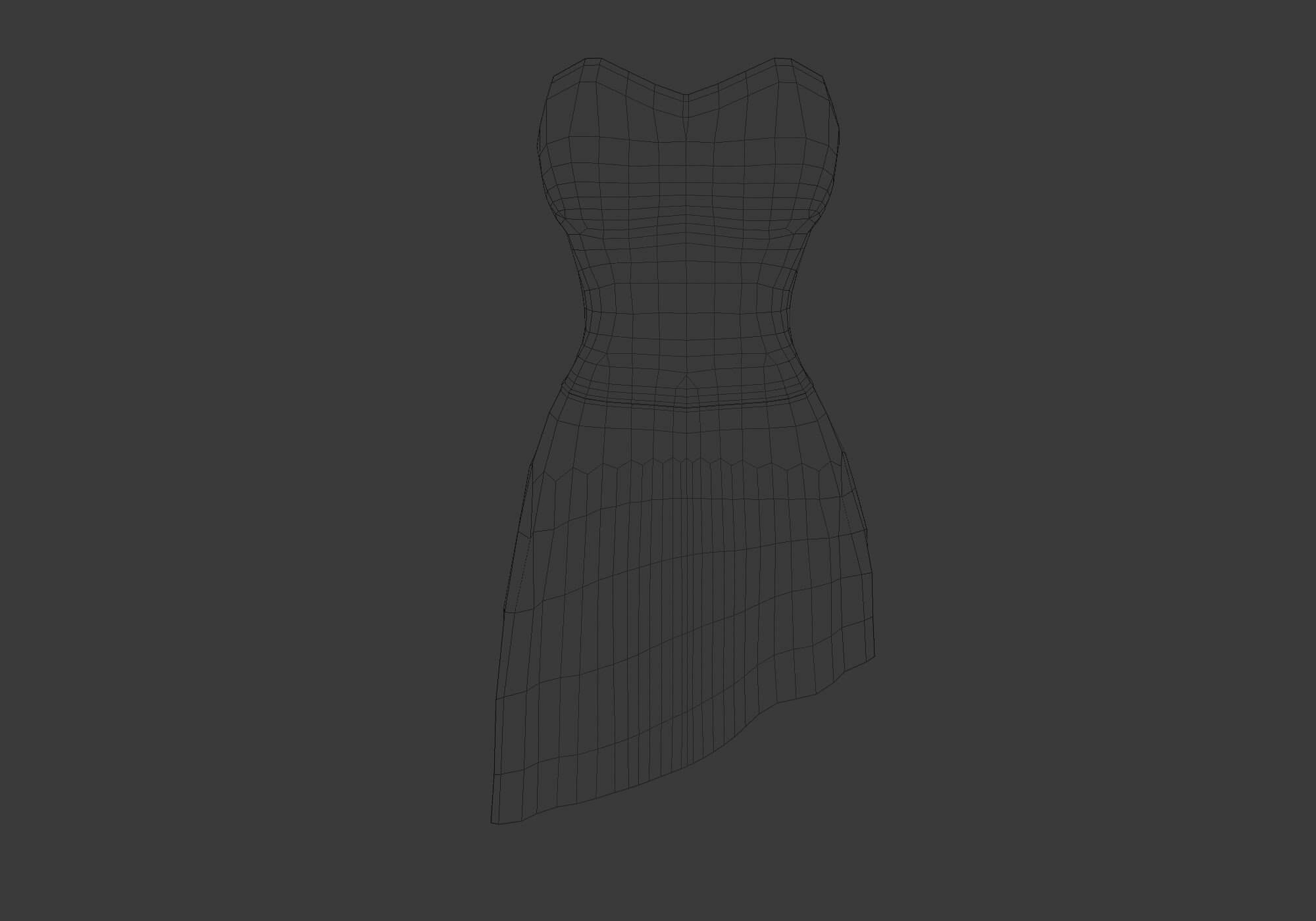 Short Cartoon Dress - 3D Model by nickianimations