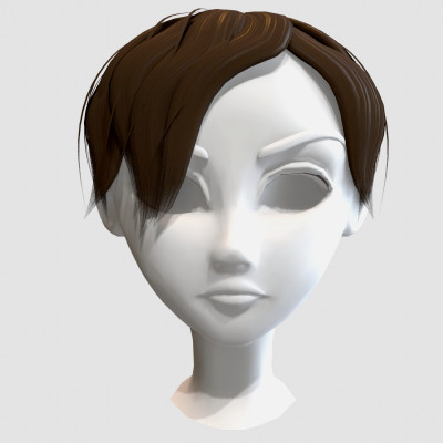 Short Hairstyle - 3D Model by nickianimations