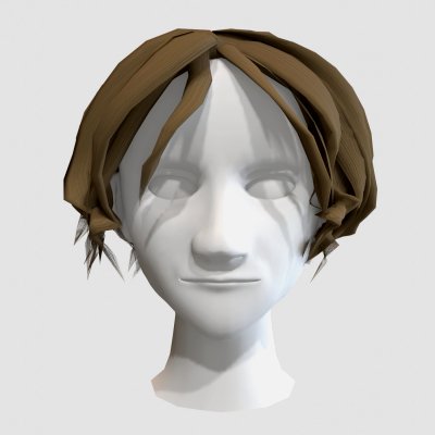Short Messy Hairstyle - 3D Model by nickianimations