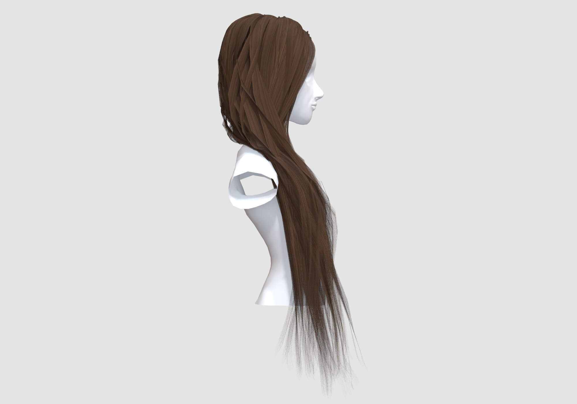 Side Female Hairstyle - 3D Model by nickianimations
