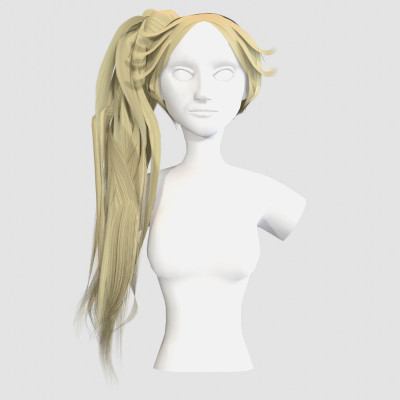 Side Pigtail Hairstyle - 3D Model by nickianimations