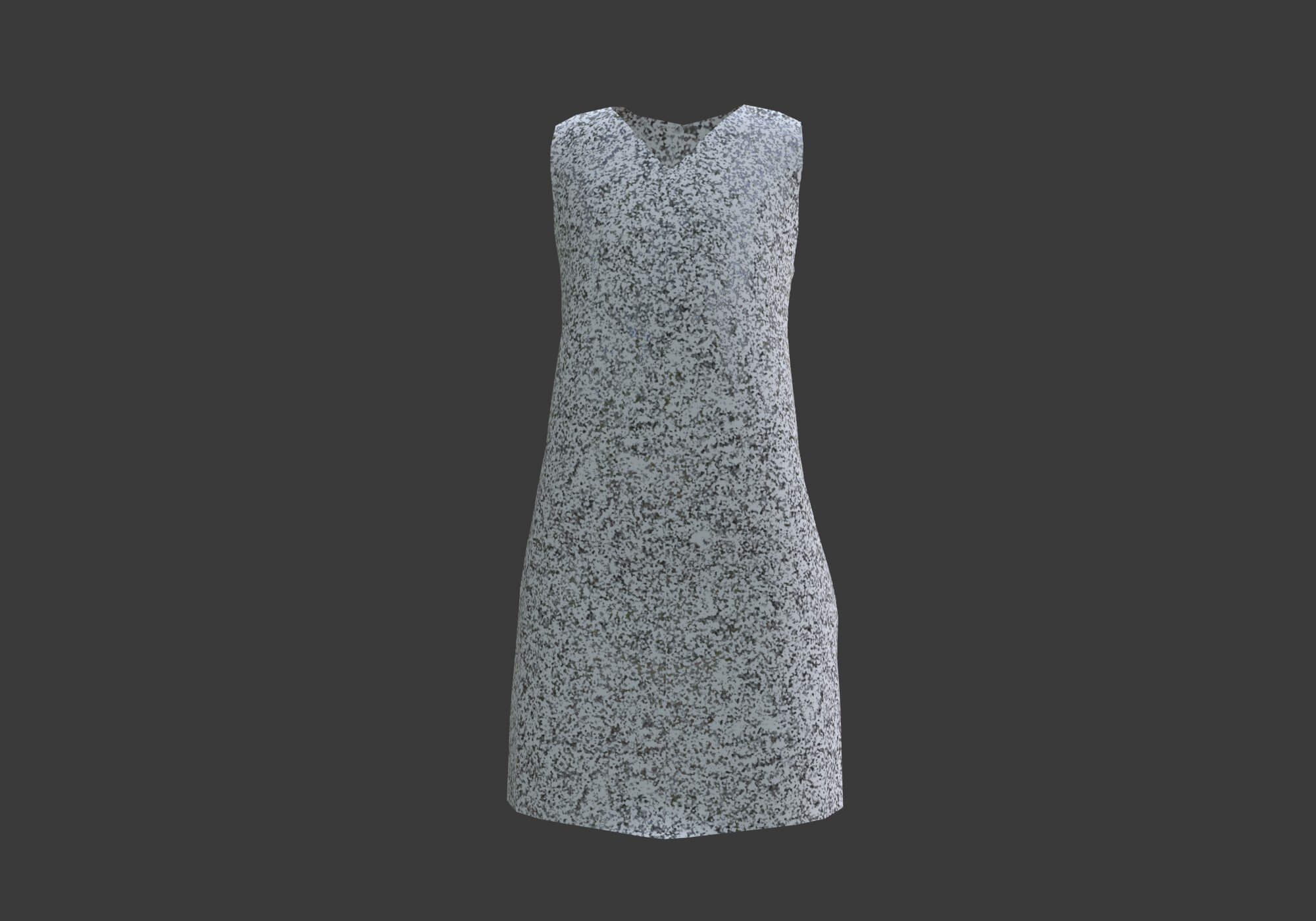 Silver Glittery Dress - 3D Model by nickianimations