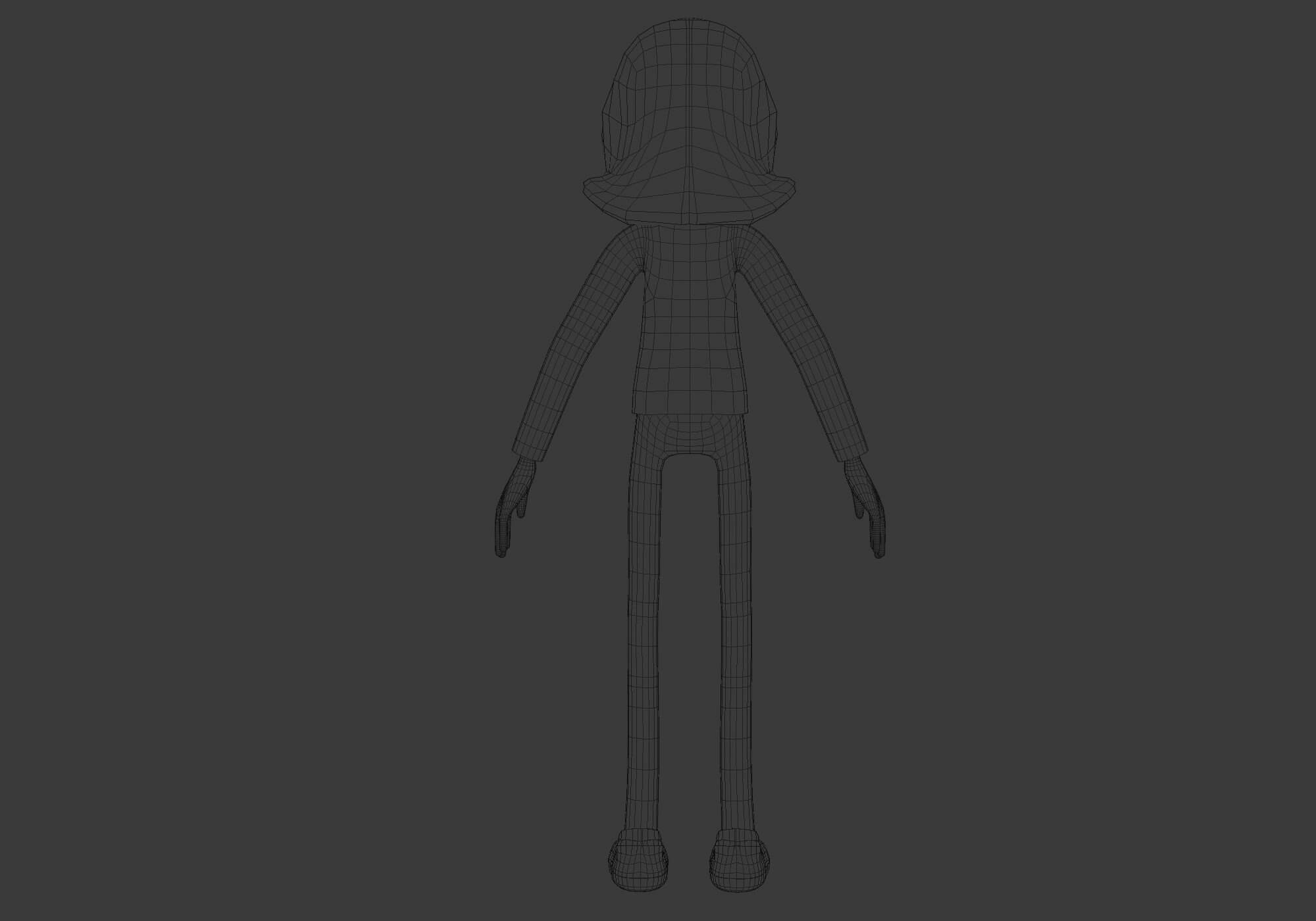 Simple Cartoon Girl - 3D Model by nickianimations