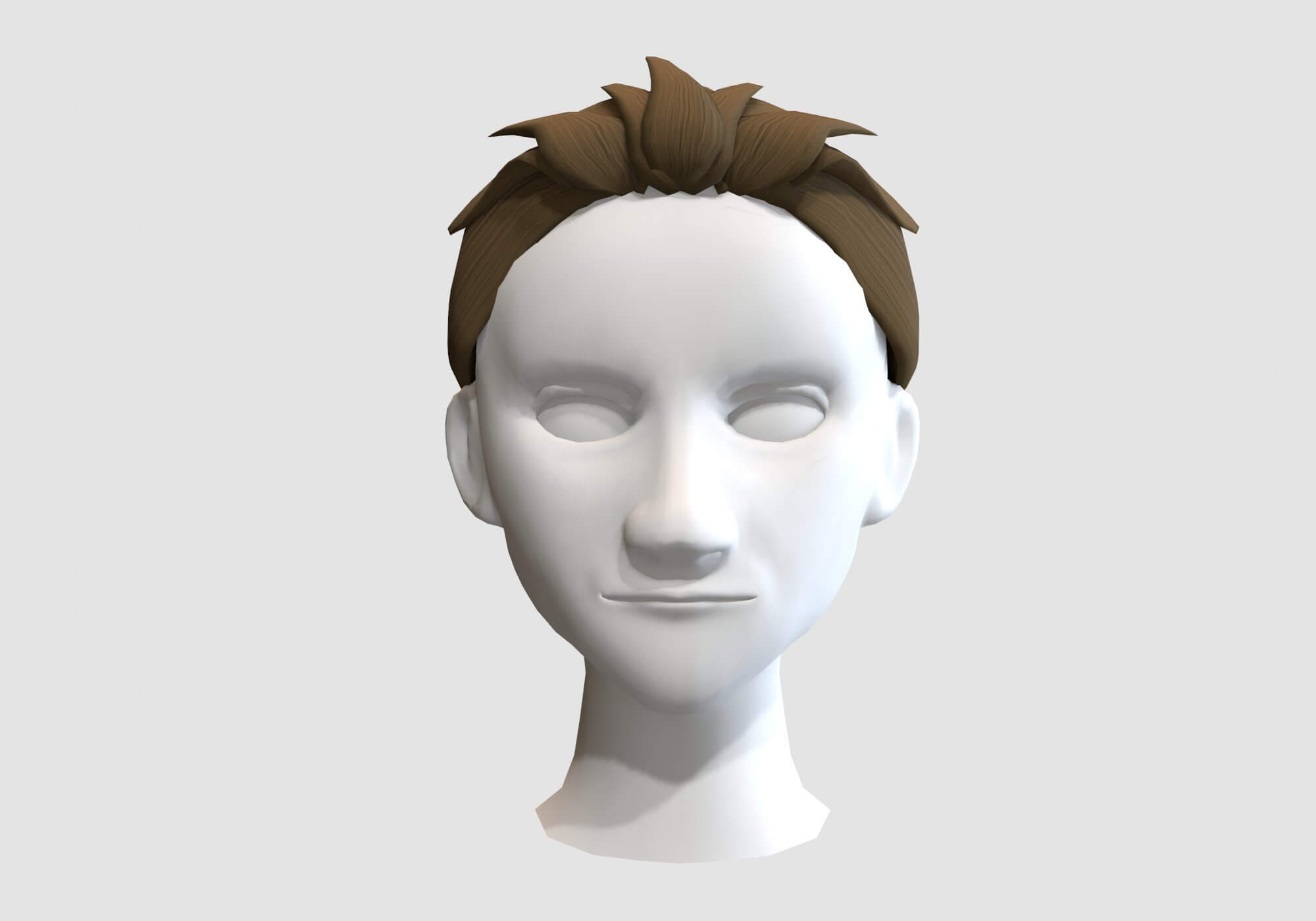Simple Male Hairstyle - 3D Model by nickianimations