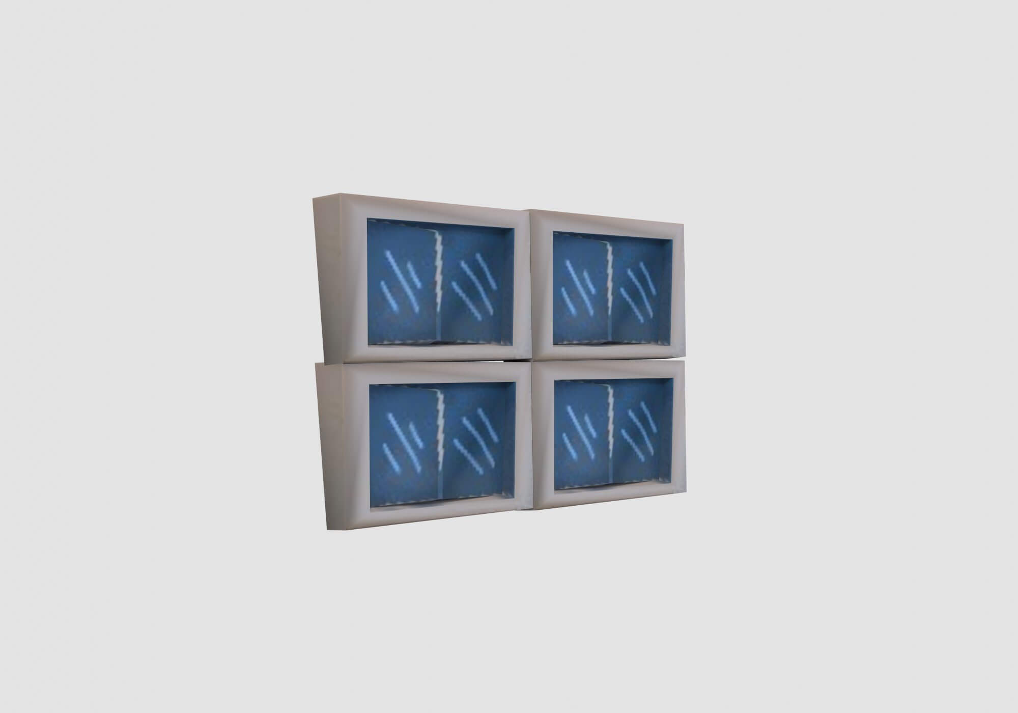 Square Blue Window - 3D Model by nickianimations