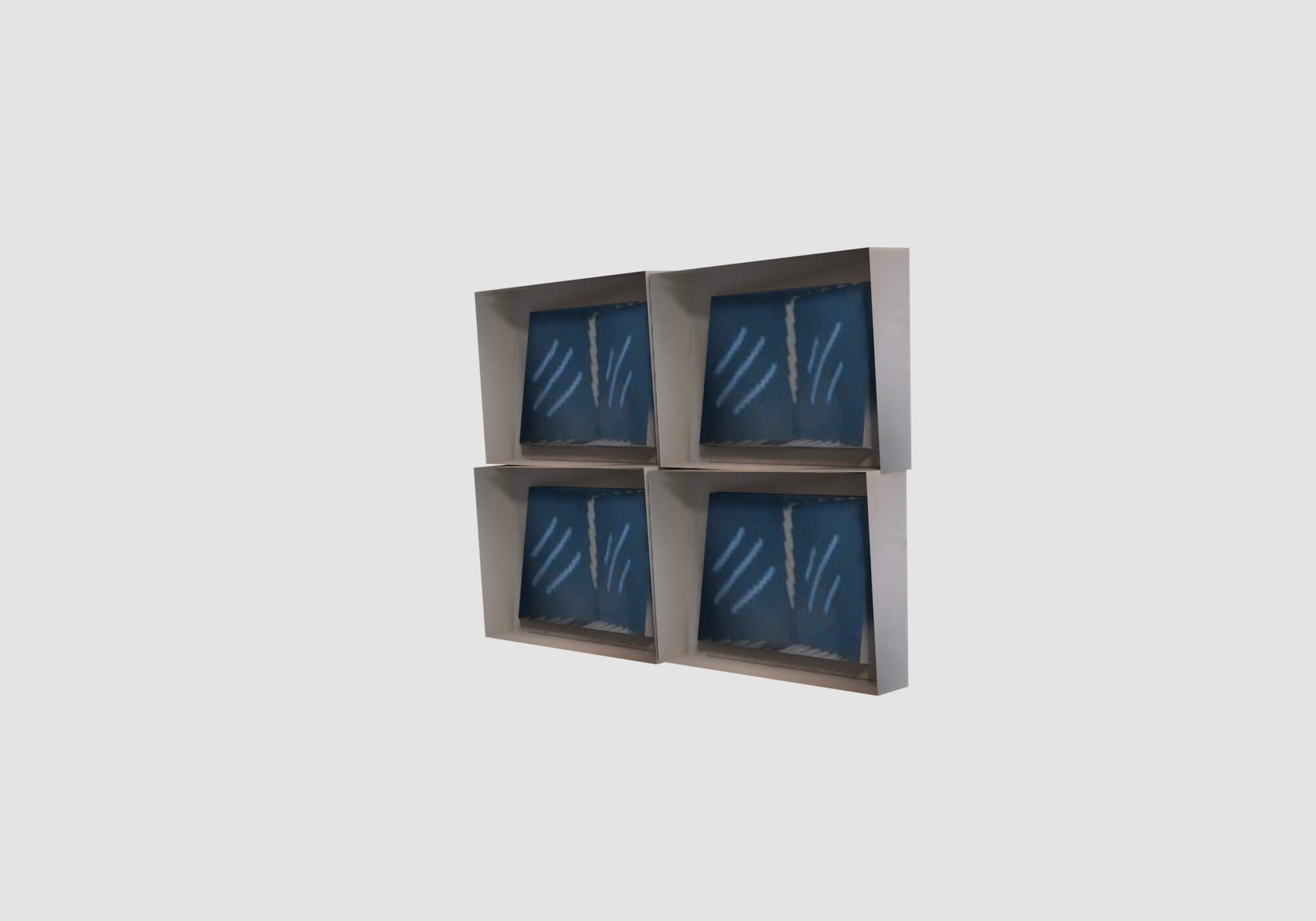 Square Blue Window - 3D Model by nickianimations
