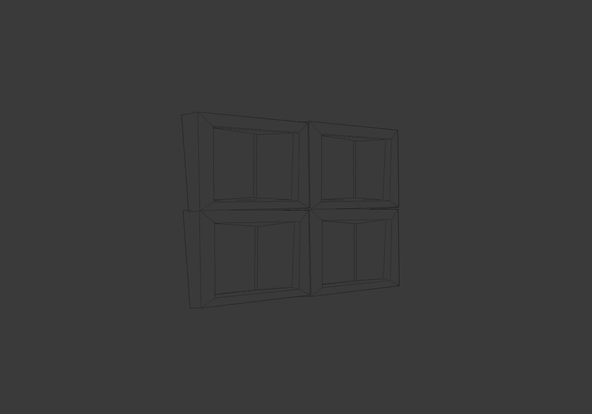 Square Blue Window - 3D Model by nickianimations