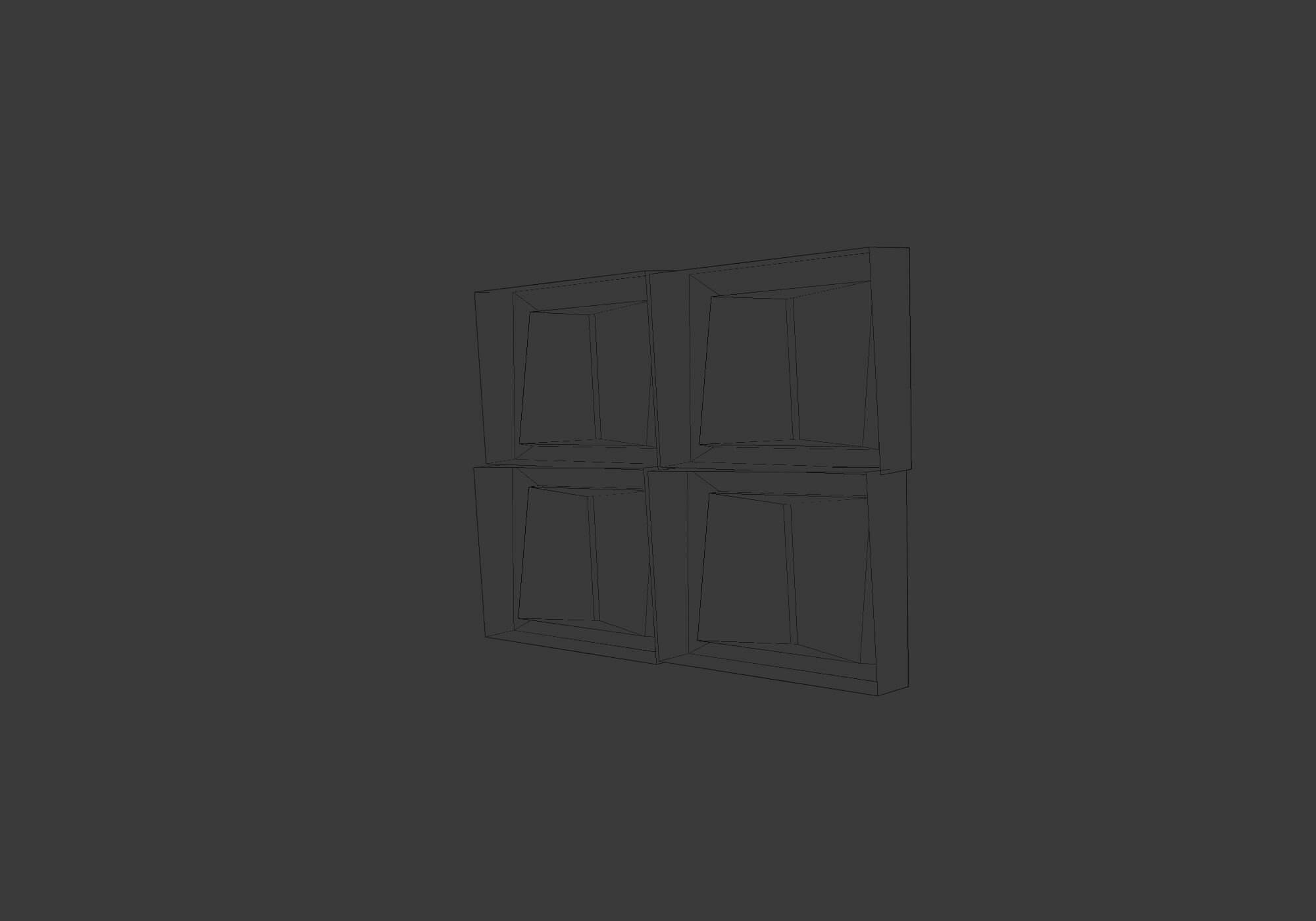 Square Blue Window - 3D Model by nickianimations