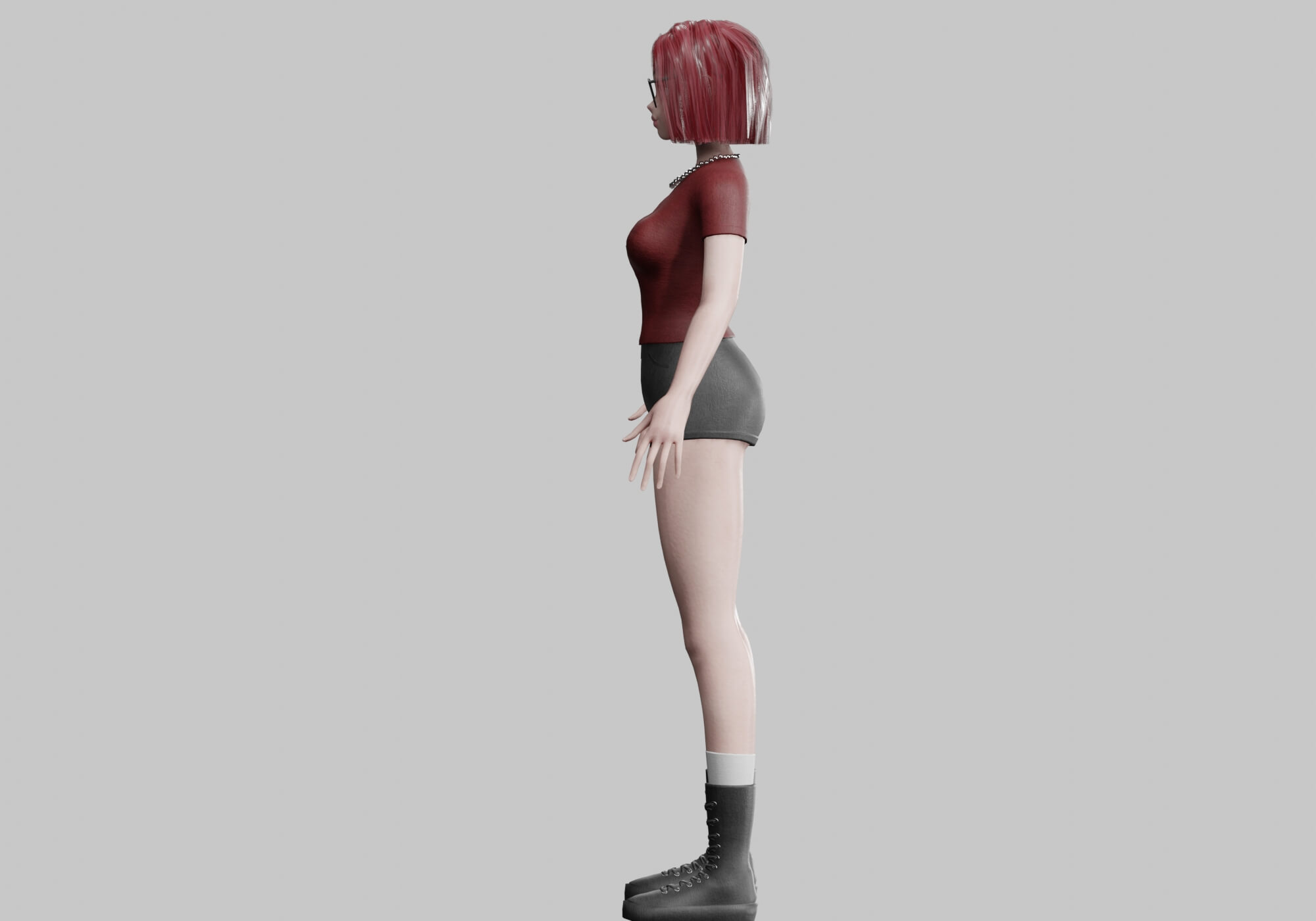 Standard Anime Girl V32967 - 3D Model by nickianimations