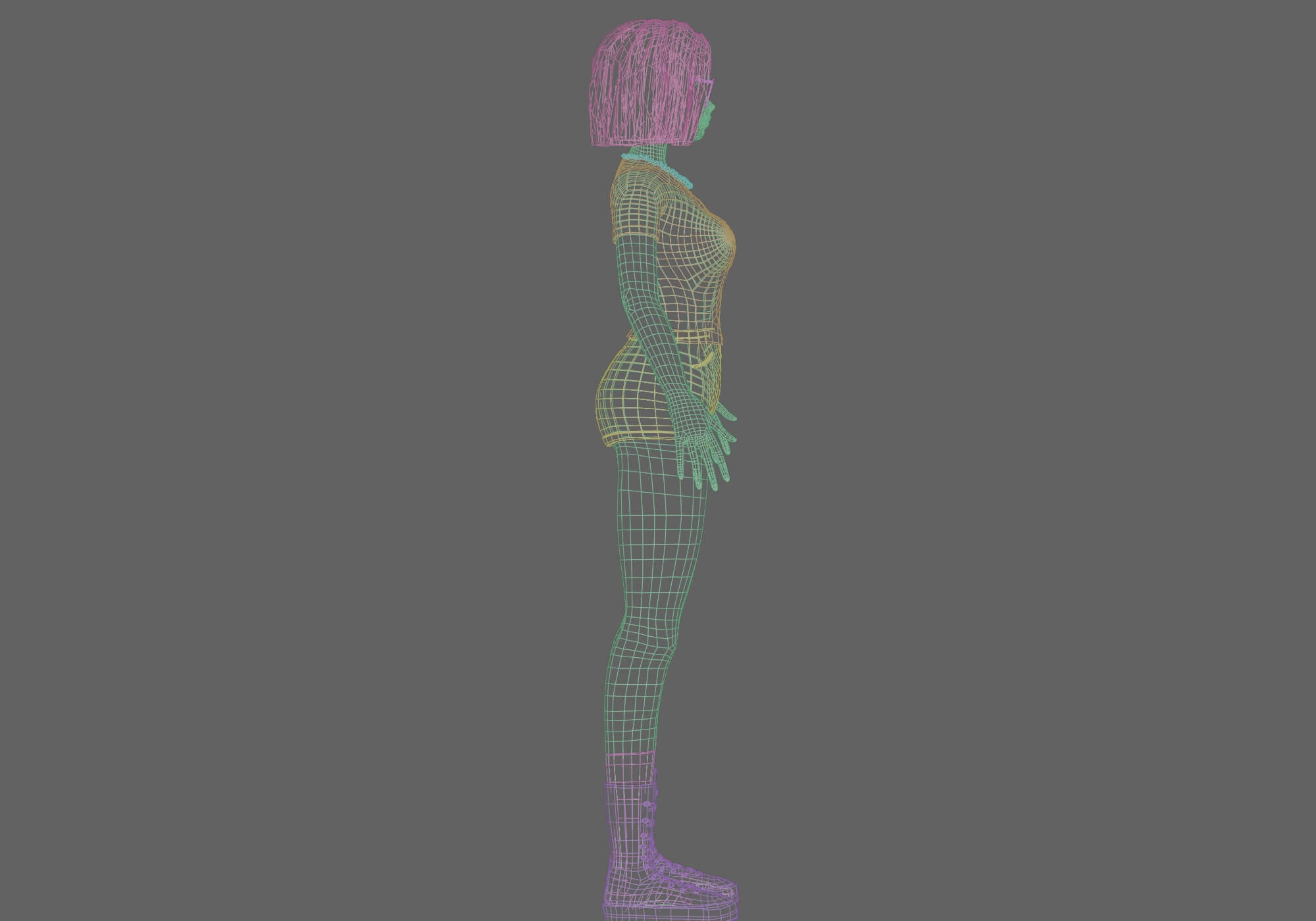 Standard Anime Girl V32967 - 3D Model by nickianimations