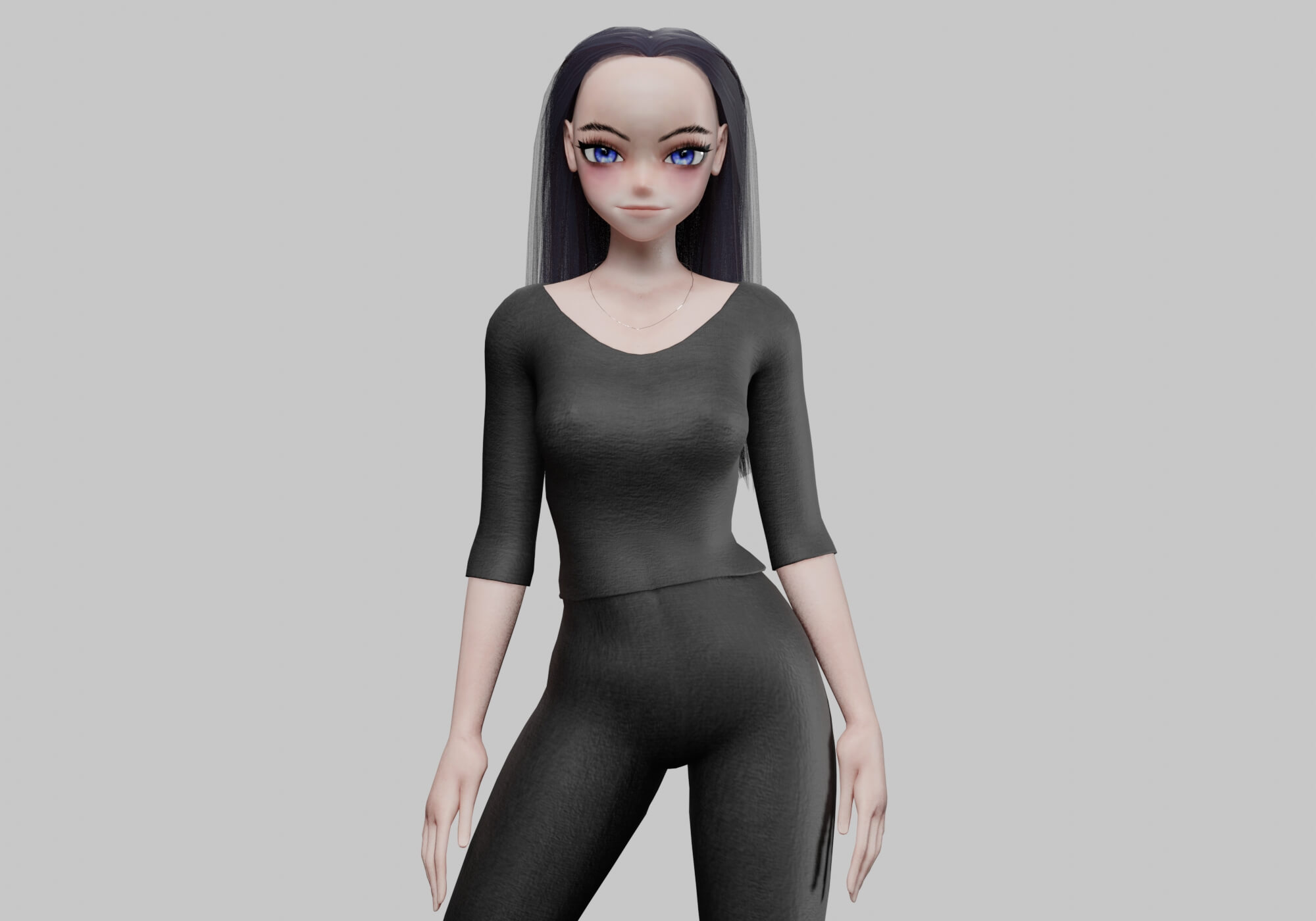 Standard Basic Girl V27524 - 3D Model by nickianimations