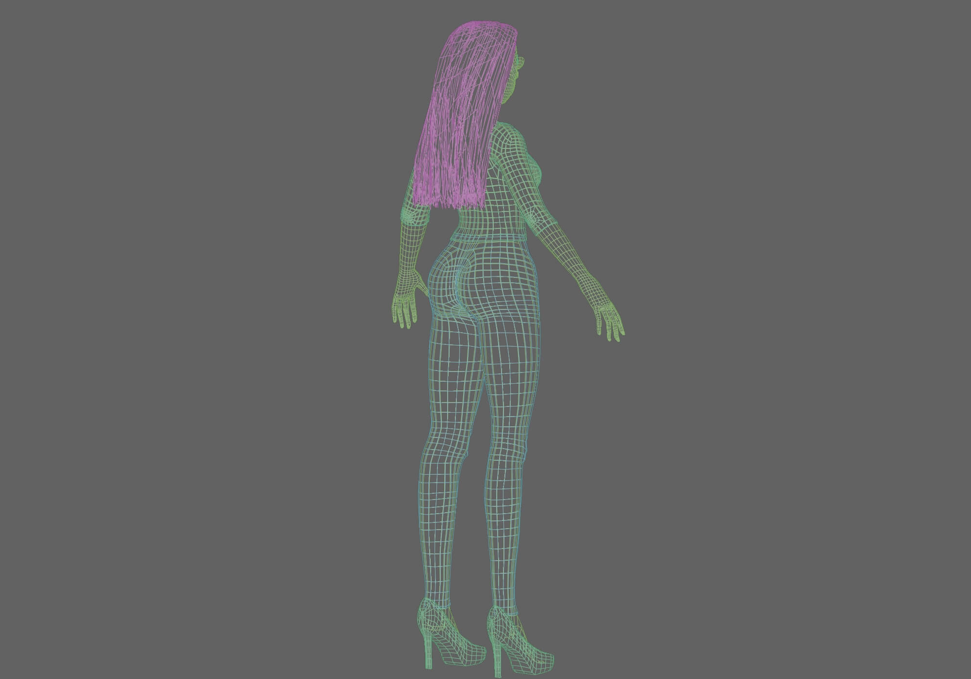 Standard Basic Girl V27524 - 3D Model by nickianimations
