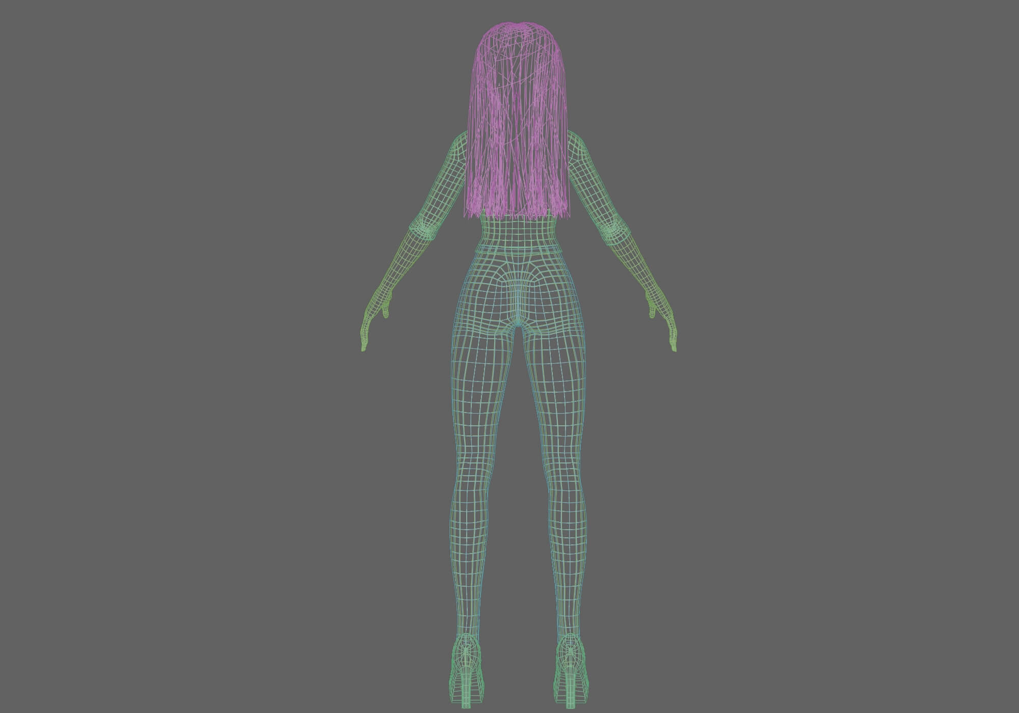 Standard Basic Girl V27524 - 3D Model by nickianimations