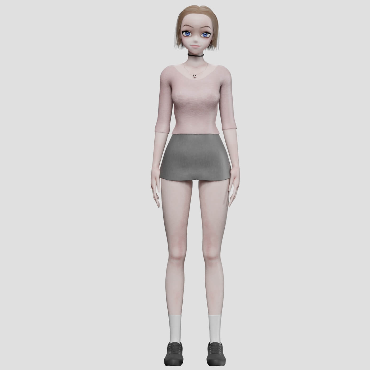 Standard Basic Girl V29227 - 3D Model by nickianimations