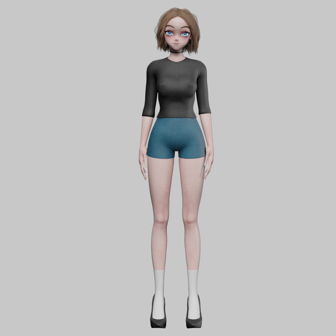 Standard Basic Girl V30816 - 3D Model by nickianimations