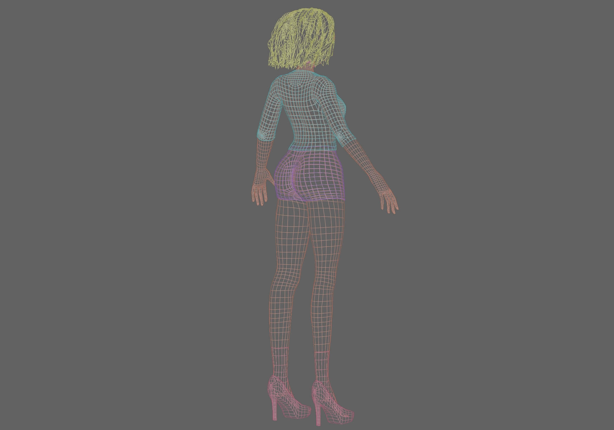 Standard Basic Girl V30816 - 3D Model by nickianimations