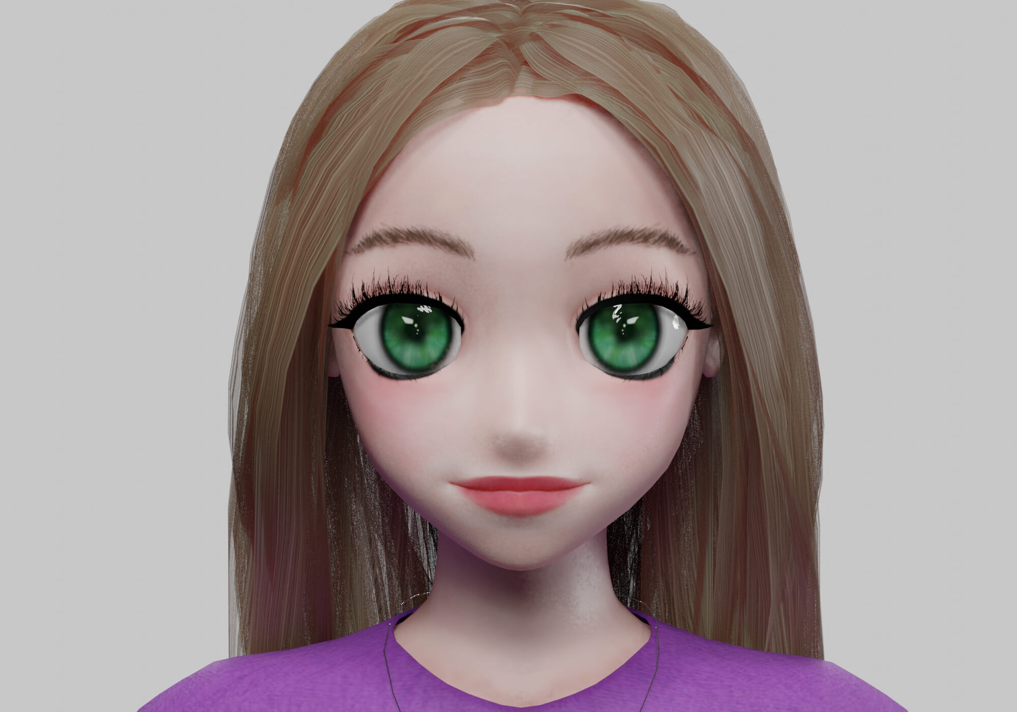 Standard Basic Girl V33852 - 3D Model by nickianimations
