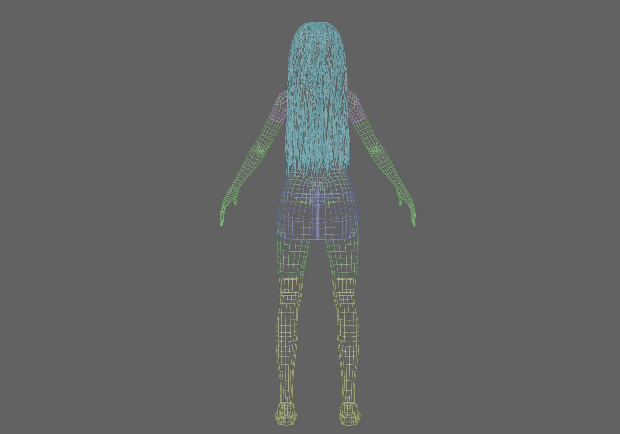 Standard Basic Girl V33852 - 3D Model by nickianimations
