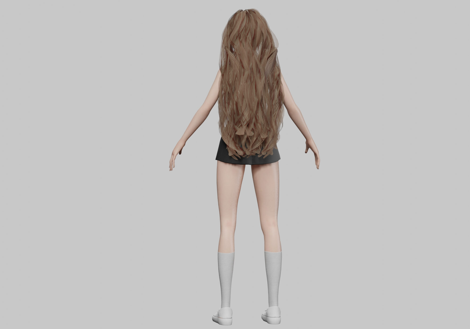 Standard Basic Girl V39143 - 3D Model by nickianimations