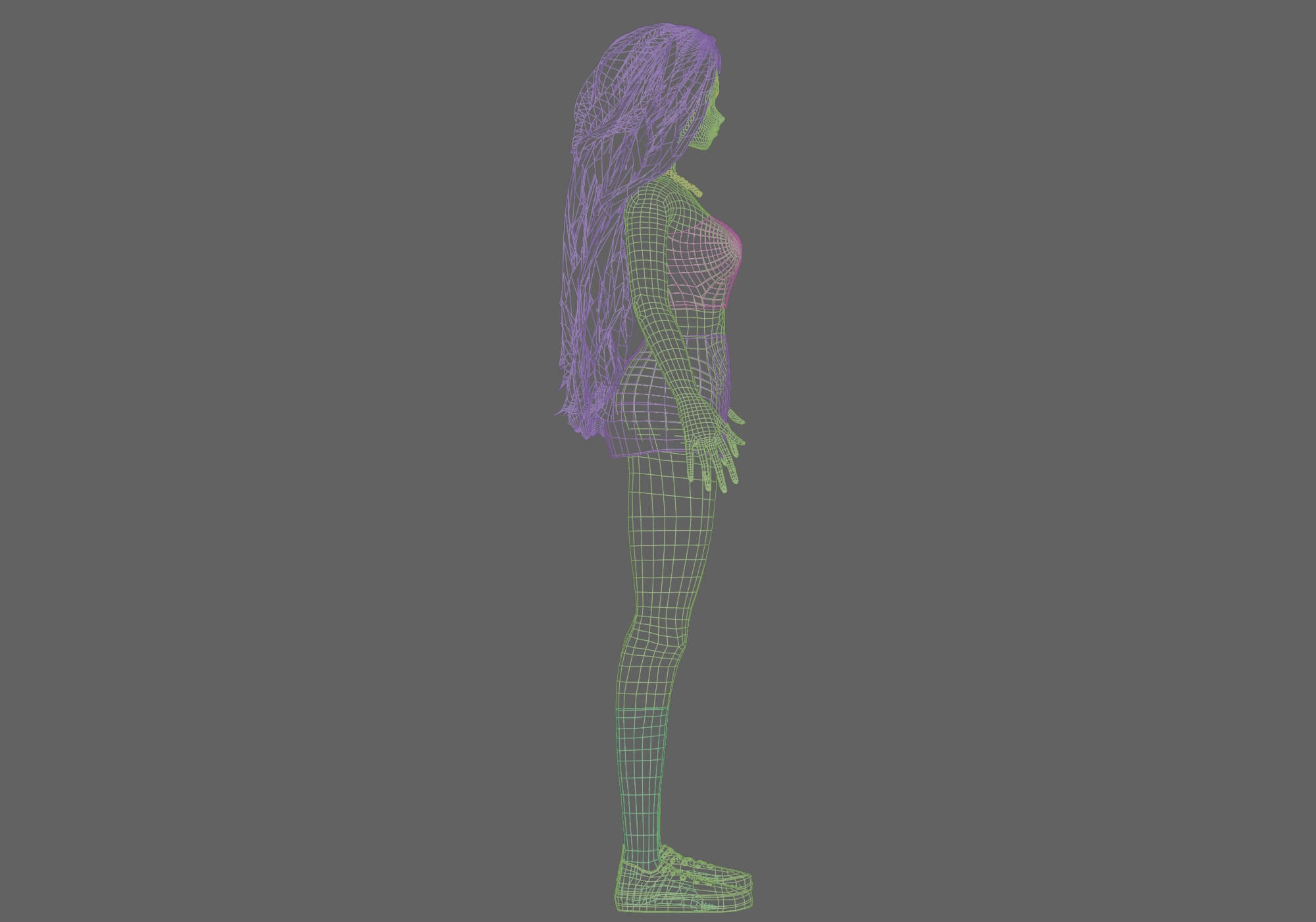 Standard Basic Girl V39143 - 3D Model by nickianimations