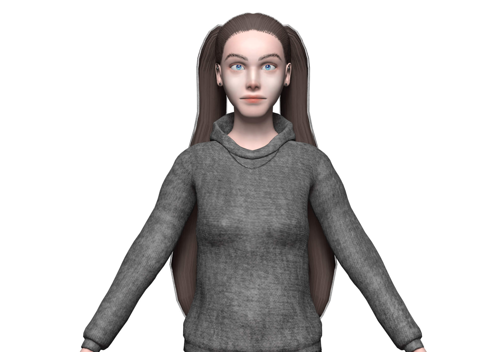 Standard Basic Woman V24125 - 3D Model by nickianimations